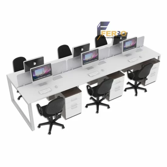Jual FERRO MEJA WORKSTATION WS 05 Uk. 3600 x 1200 x 750/1100 mm Lapis HPL
